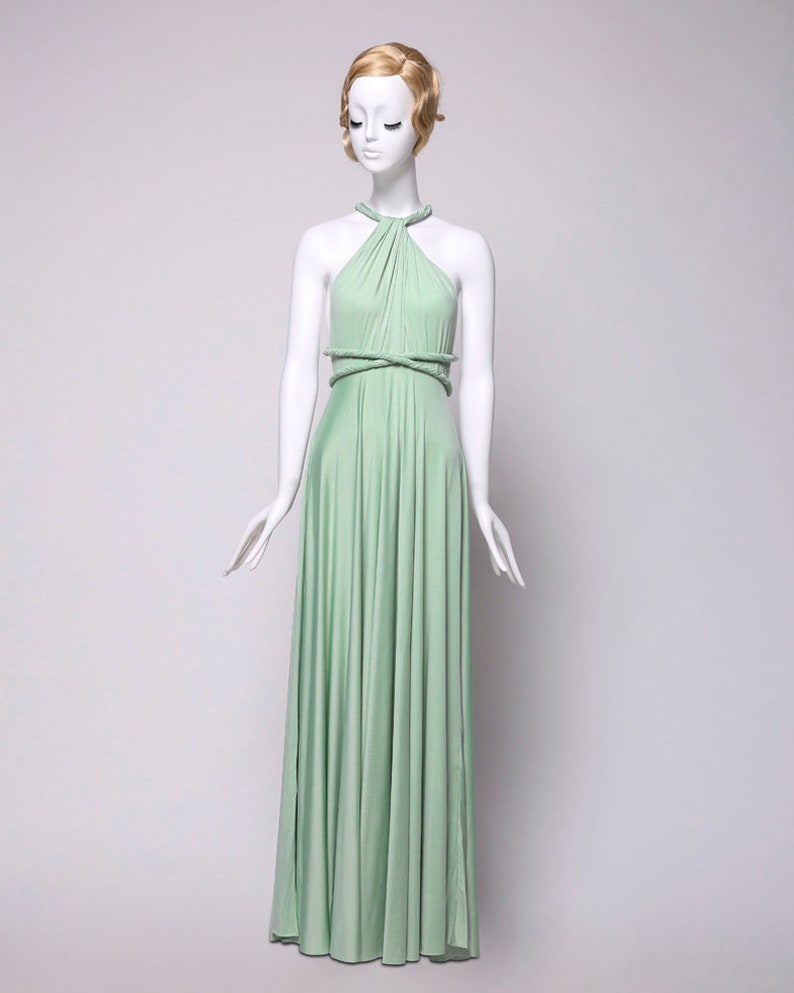Sage Green Infinity Dress for Bridesmaid,convertible Dress,infinity ...
