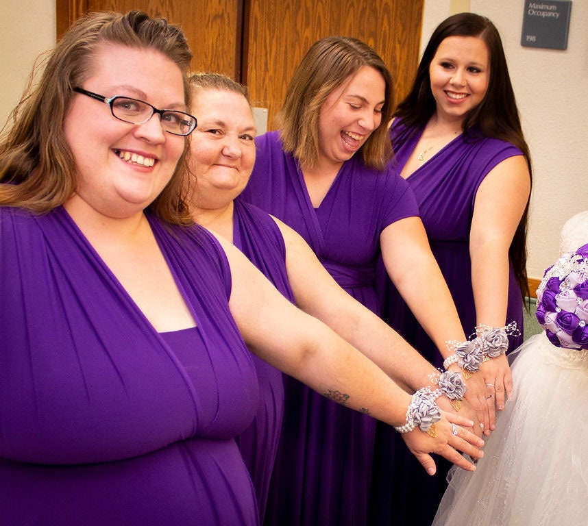 Royal Blue Bridesmaid Dress For Wedding Infinity Dress With Bandeau