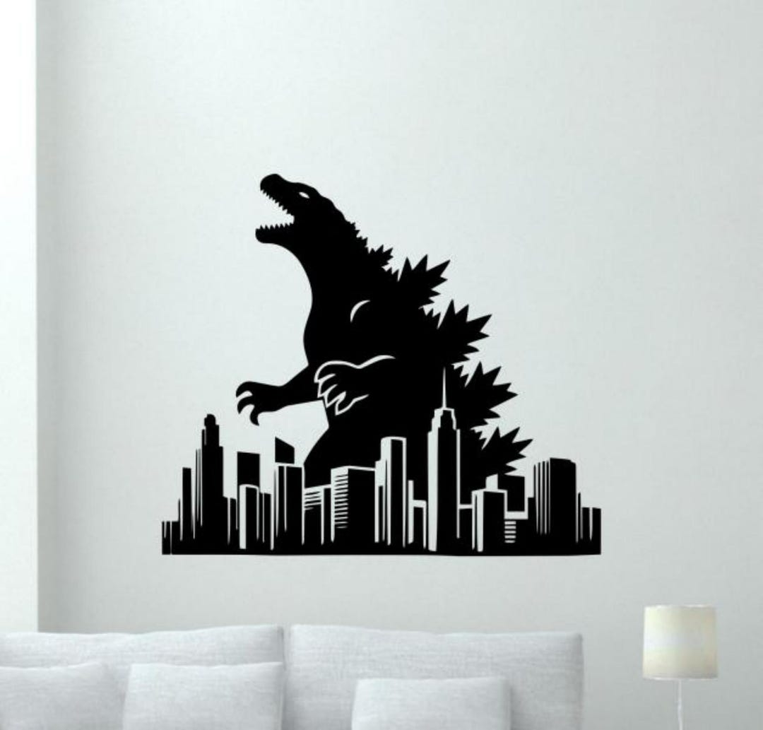 Godzilla Wall Decal Vinyl Sticker Sign Movie Wall Art Theater Decor ...