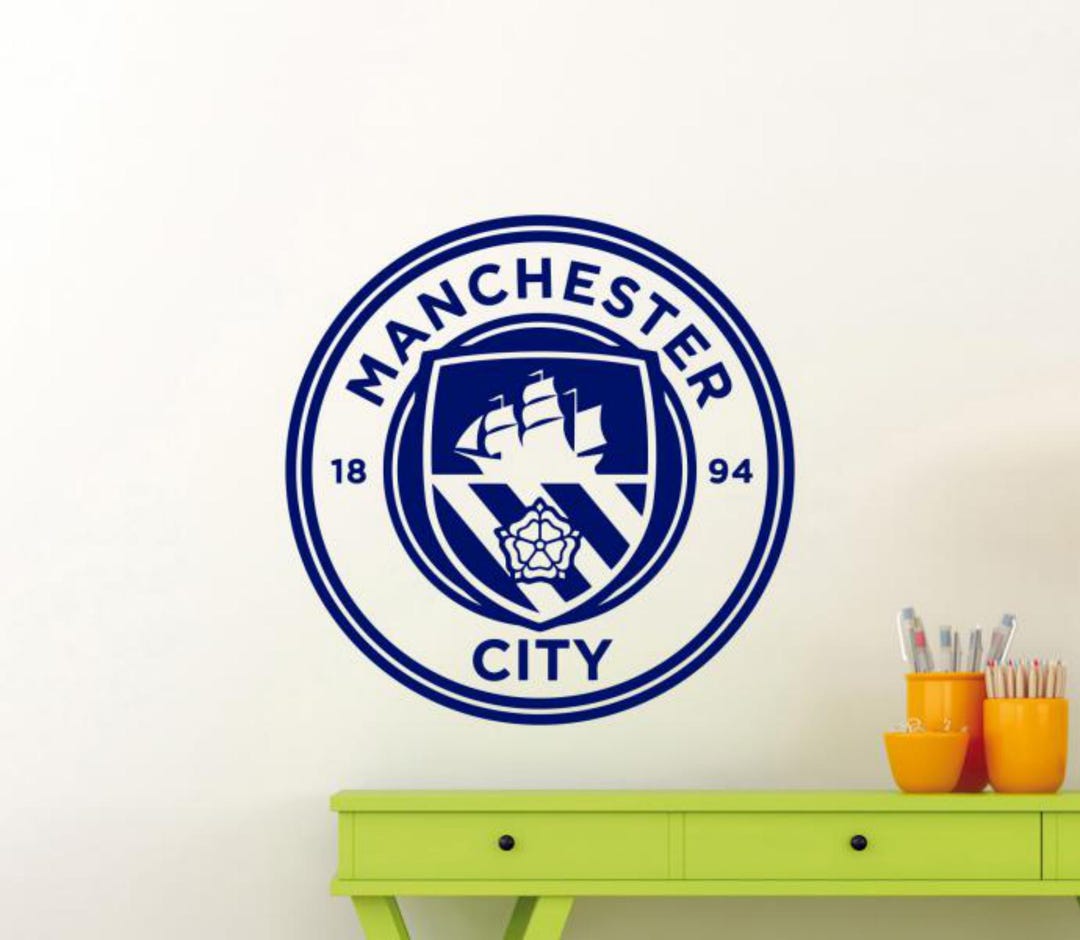 Man City Wall Decal Vinyl Sticker Wall Art Gym Decor Stencil Poster ...