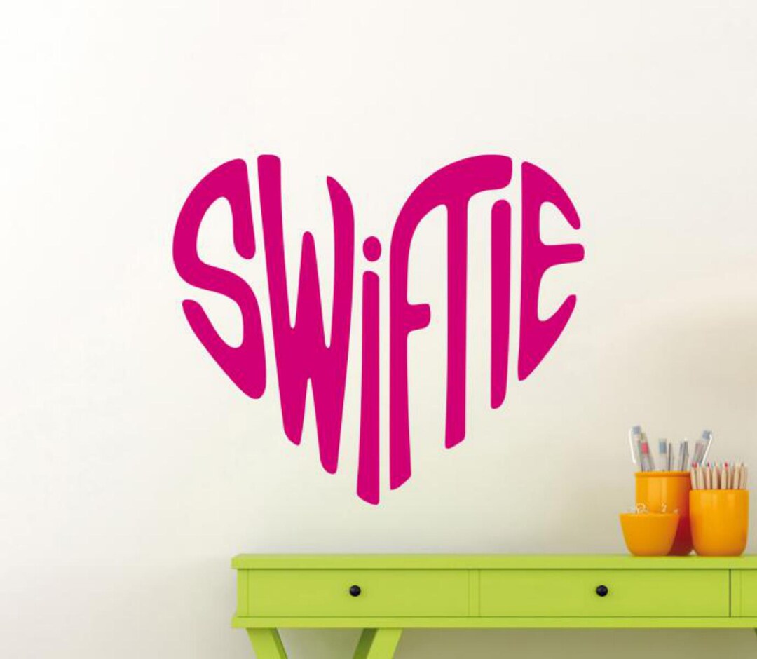 Swiftie Wall Sticker Vinyl Decal Music Wall Art Swift Heart Decor ...