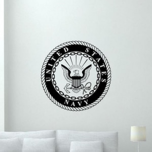 US Navy Sticker Wall Vinyl Decal United States Navy Logo Sign Military ...