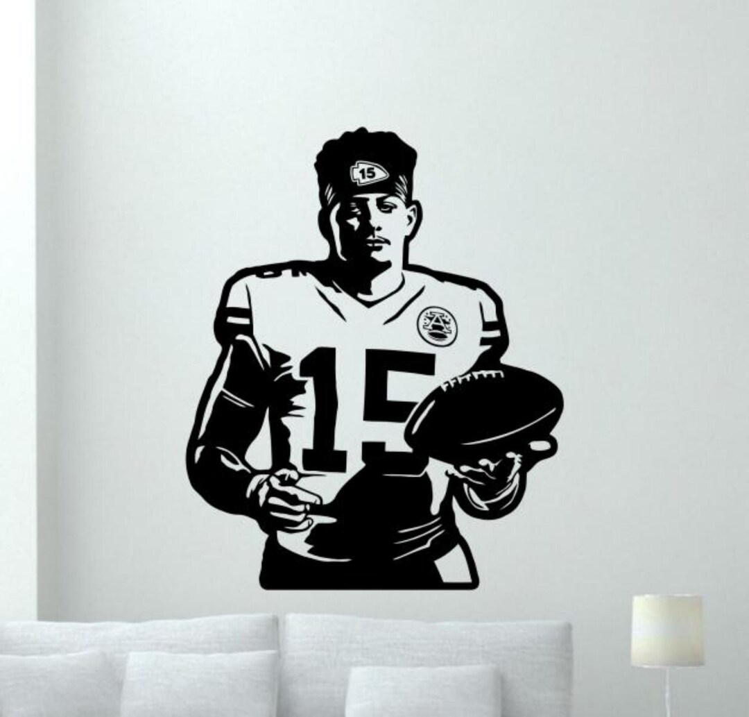 Pat Mahomes Wall Decal Vinyl Sticker Football Wall Art Gym Decor Poster ...