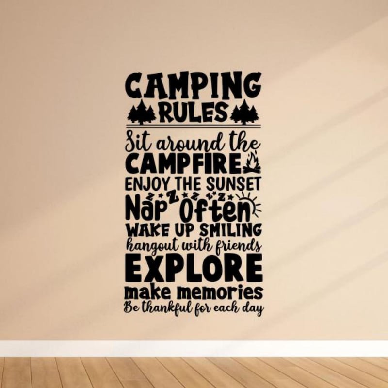 Camping Rules - Etsy