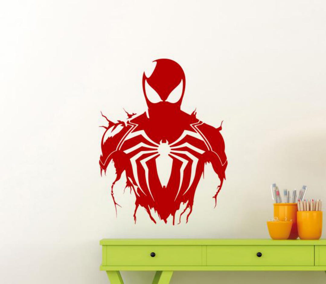 Spiderman Wall Decal Vinyl Sticker Superhero Wall Art Kids Decor ...
