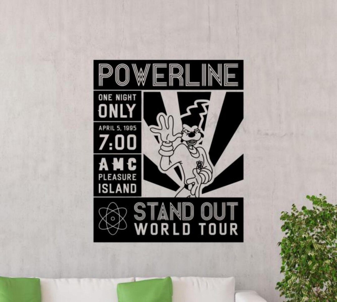 Powerline World Tour Decal Vinyl Wall Sticker Stand Out World Tour Wall ...