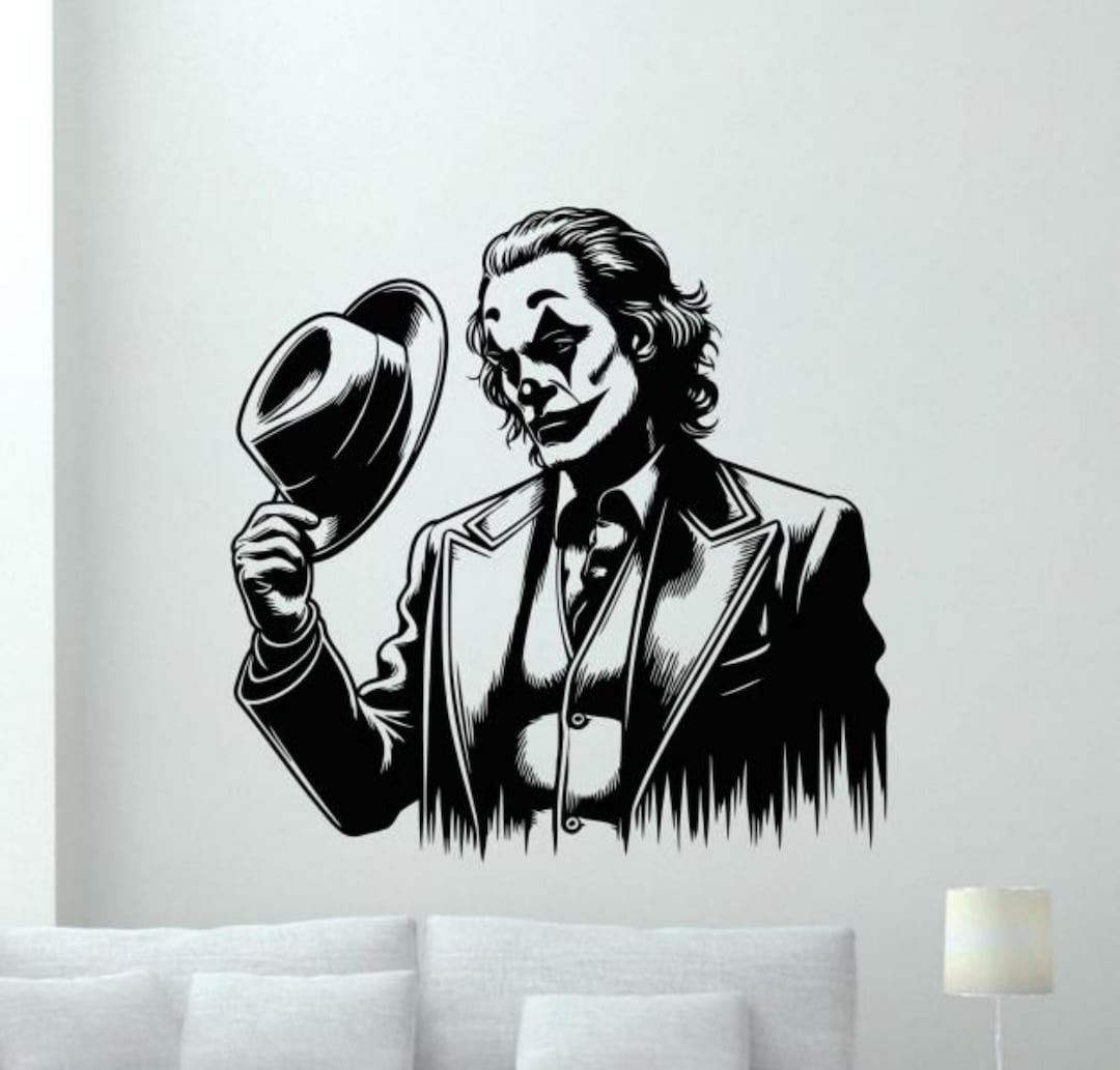 Joker Wall Decal Vinyl Sticker Superhero Sign Movie Wall Art Theater ...