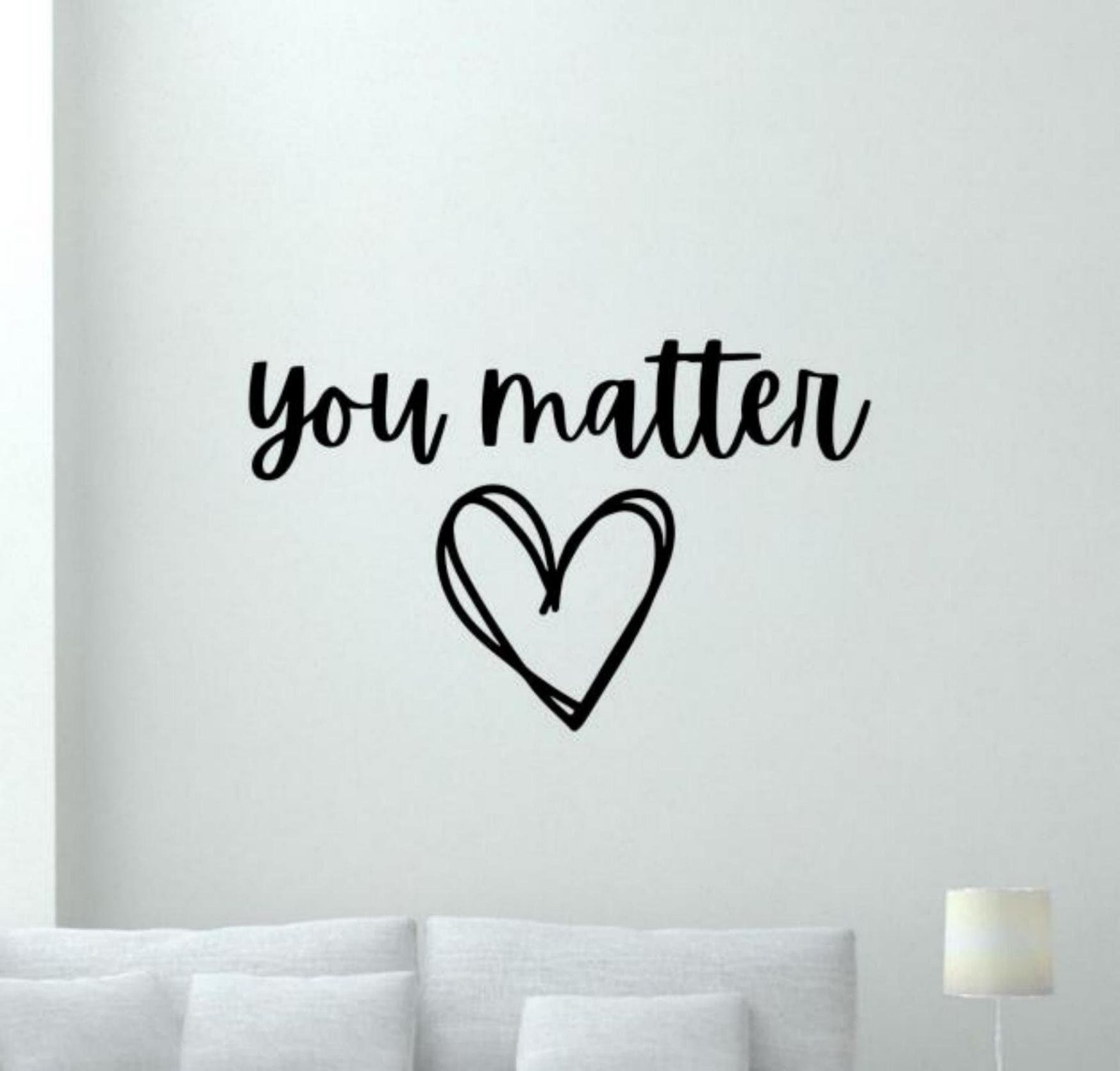 You Matter Sticker Vinyl Wall Decal Heart Wall Art Decor Love Poster ...
