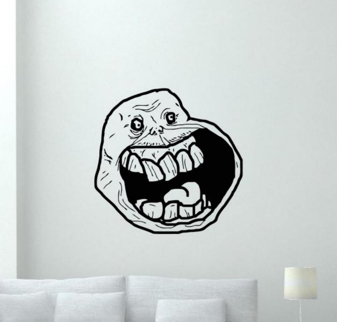 Troll Face Decal Wall Vinyl Sticker Sign Laughing Internet Trollface ...