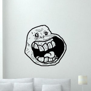 Troll Face Decal Wall Vinyl Sticker Sign Laughing Internet Trollface ...