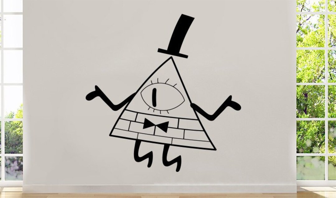 Bill Cipher Decal Wall Vinyl Sticker Cartoon Gravity Falls Decor Wall ...