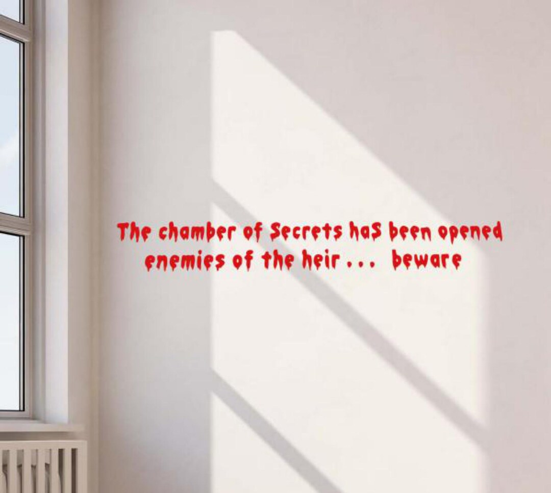 The Chamber of Secrets Has Been Opened Wall Decal Vinyl Sticker Sign ...