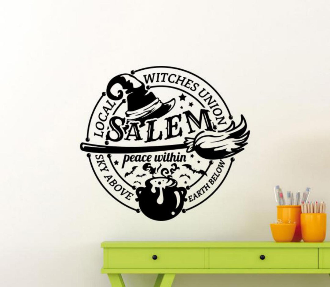Salem Local Witches Union Decal Wall Vinyl Sticker Sky Above Earth ...