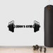 Custom Gym Wall Decal Vinyl Sticker Barbell Sign Quote Text ...