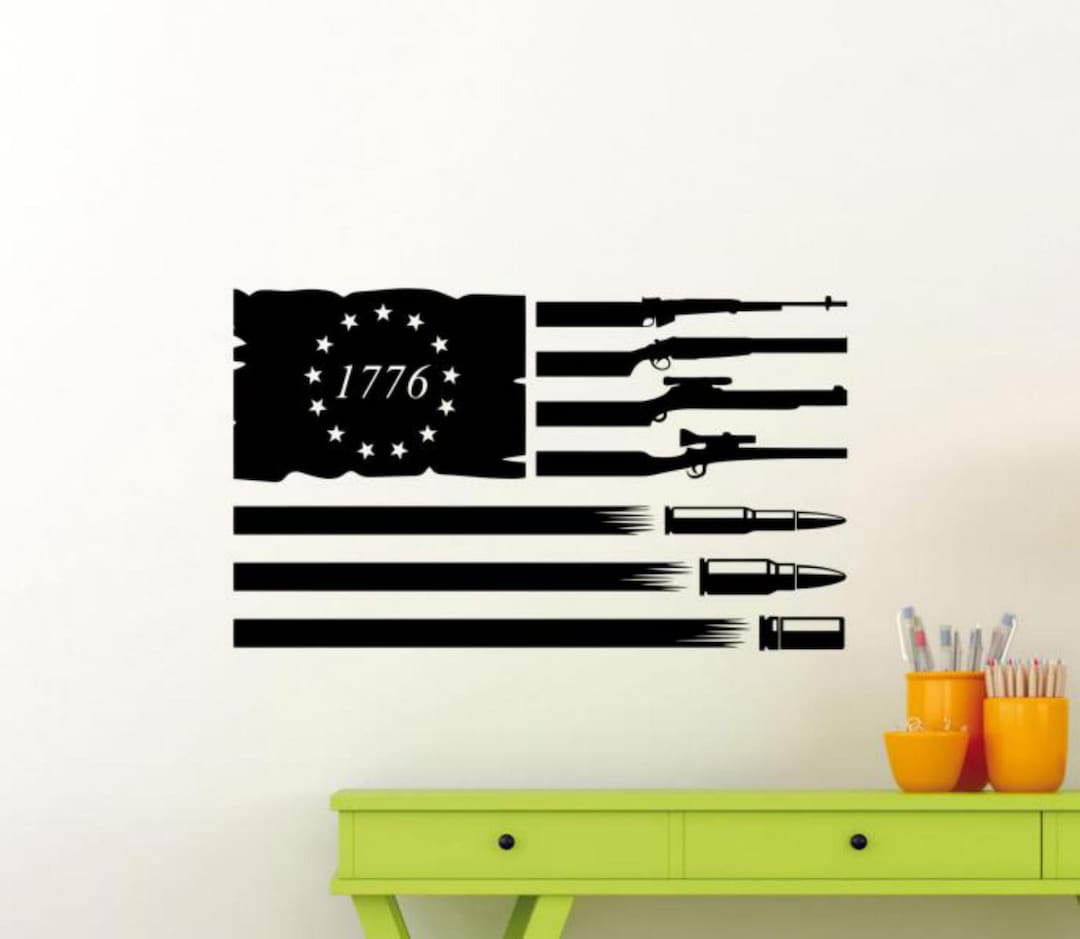 1776 Decal Wall Vinyl Sticker Sign 1776 Flag Wall Art 2nd Second ...