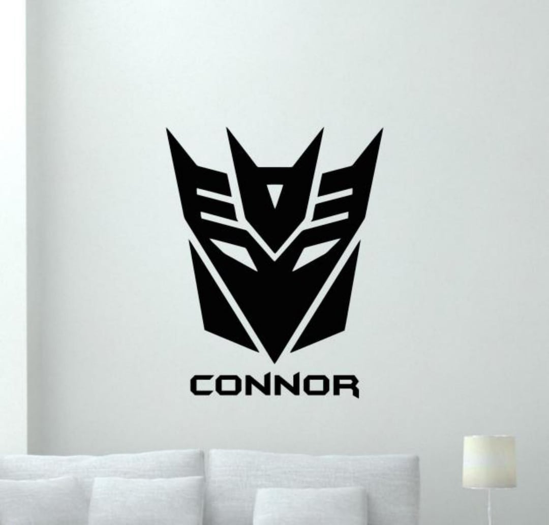 Transformer Wall Decal Vinyl Sticker Personalized Custom Name Wall Art ...