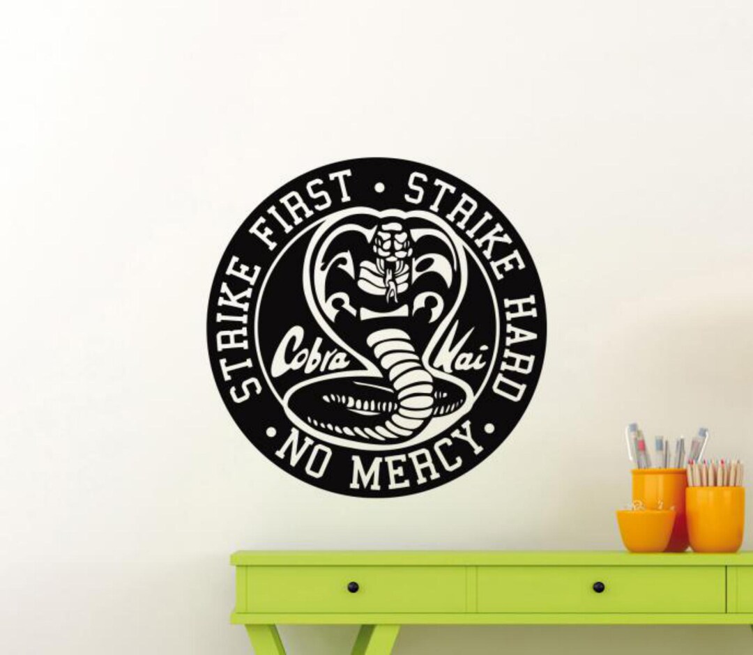 Cobra Kai Wall Decal Vinyl Sticker Sign Karate Wall Art Decor Logo Gift ...