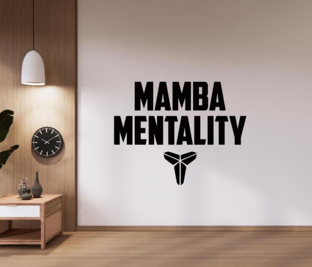Mamba Mentality Wall Decal Vinyl Sticker Wall Art Basketball Decor Fan ...