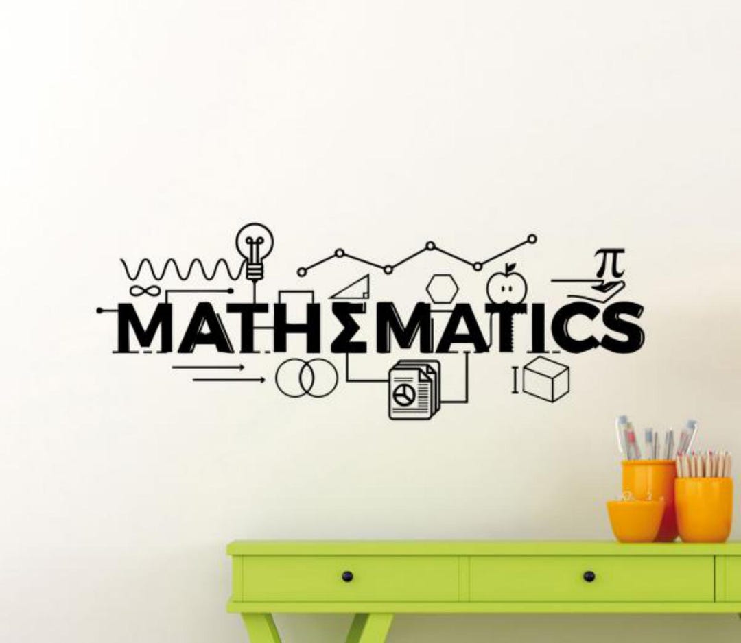 Math Wall Decal Vinyl Sticker Classroom Wall Art Gift Teacher Decor ...