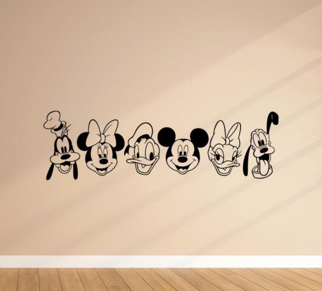 Mickey and Friends Sticker Vinyl Wall Decal Nursery Wall Art Kids Decor ...