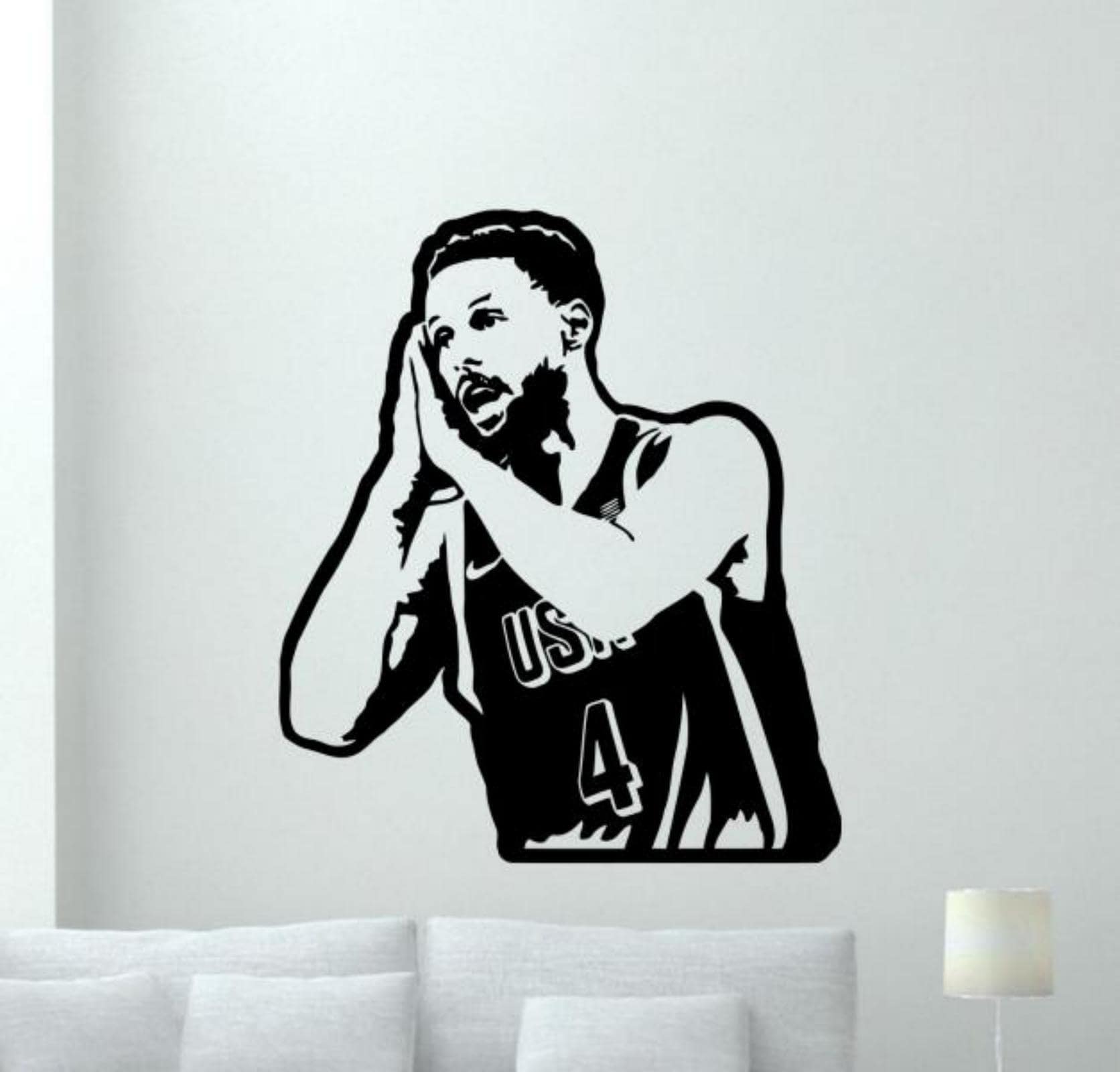 Curry Wall Decal Vinyl Sticker Basketball Sign Wall Art Decor Gift ...