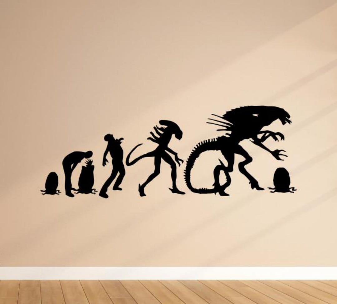 Xenomorph Alien Evolution Wall Decal Vinyl Sticker Wall Art Decor ...