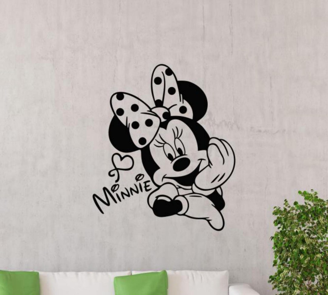 Minnie Wall Decal Vinyl Sticker Sign Nursery Wall Art Kids Room Decor ...