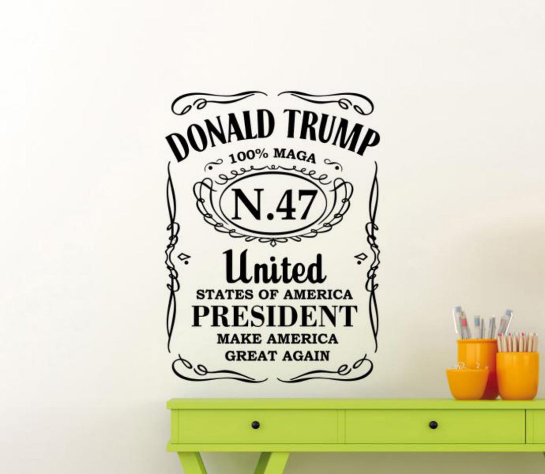 Donald Trump Wall Decal Vinyl Sticker MAGA 47 USA President Wall Art ...