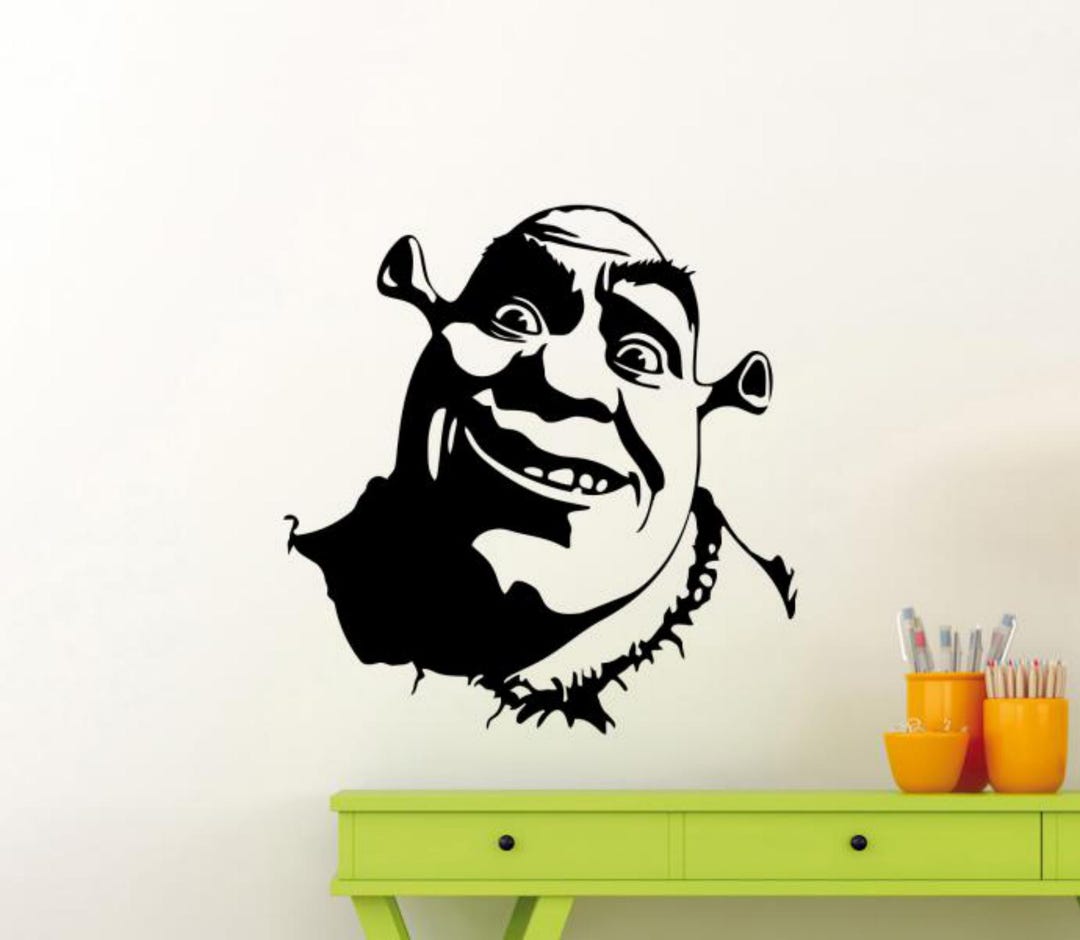 Shrek Wall Decal Vinyl Sticker Wall Art Nursery Decor Kids Room Poster ...