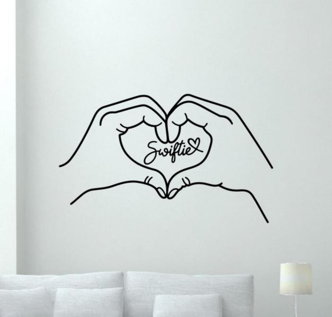 Swiftie Wall Sticker Vinyl Decal Hands Making Heart Music Wall Art ...