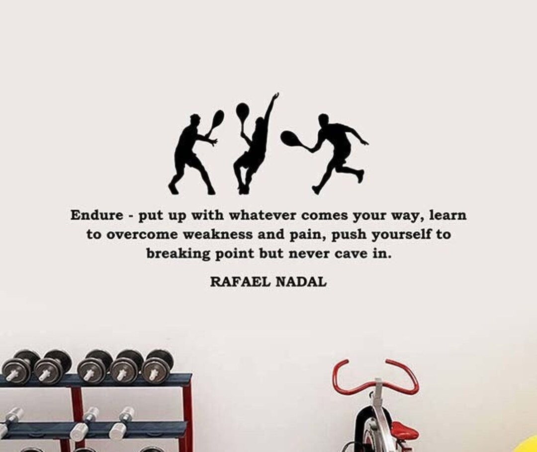 Rafael Nadal Quote Wall Decal Vinyl Sticker Sports Tennis Player Saying ...