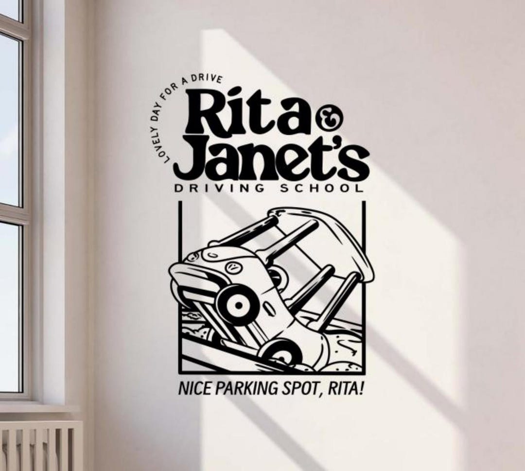 Rita and Janet Driving School Wall Sticker Vinyl Decal Nice Parking ...