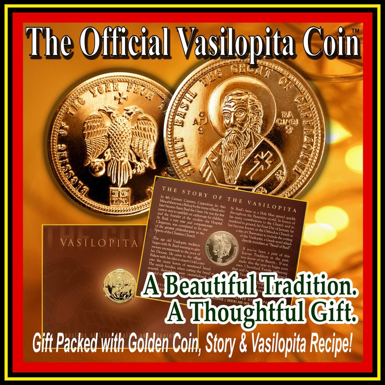 Perfect Greek Gift for Christmas or New Years St. Basil Vasilopita Coin ...