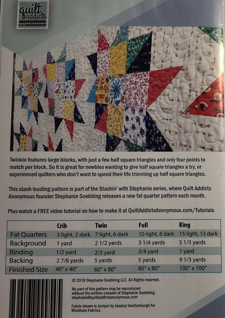 Home Improvement Fat Quarter Friendly Twinkle Baby Star Quilt Pattern ...