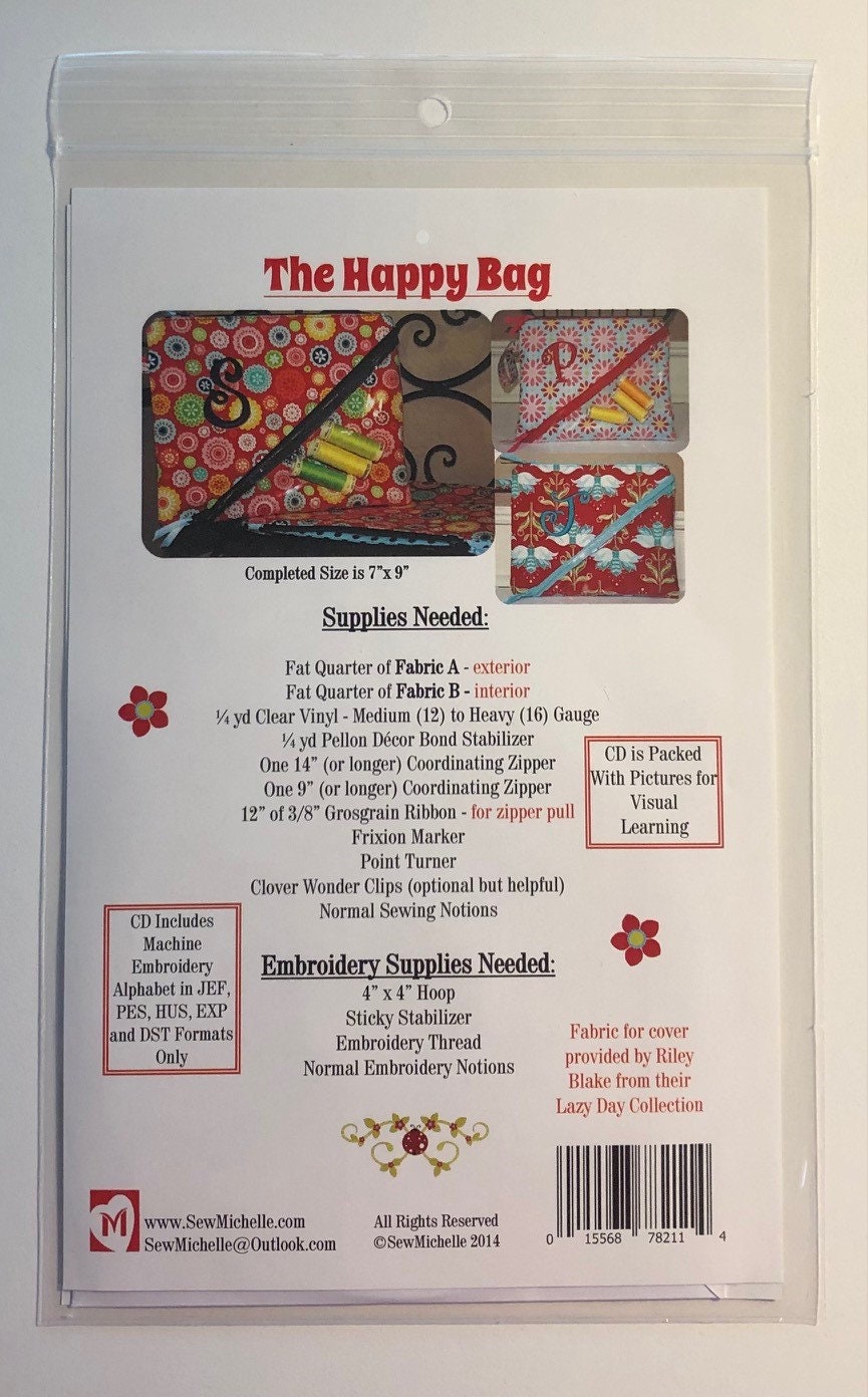 Happy Bag Sewing Pattern by Sew Michelle Makes - Etsy