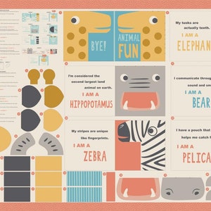 PANEL Noah's Ark Cut and Sew Baby Book Panel by Stacy Iest Hsu Moda ...