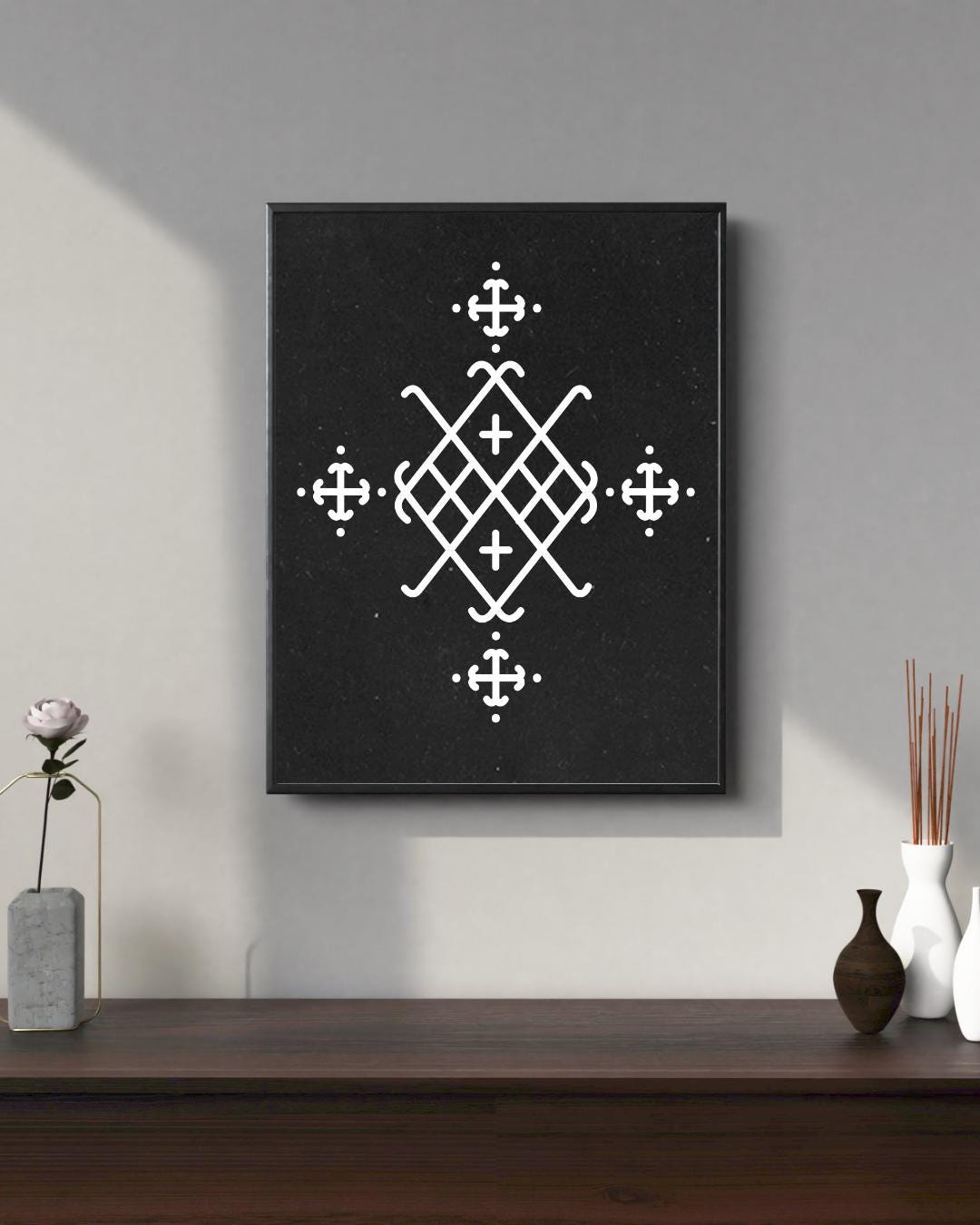 Set of 3 Black & White Wall Art Prints – Ancient African Berber Amazigh ...