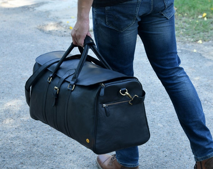 Leather Travel Bag, Weekender Bag, Leather Duffel Bag, Duffel Bag ...