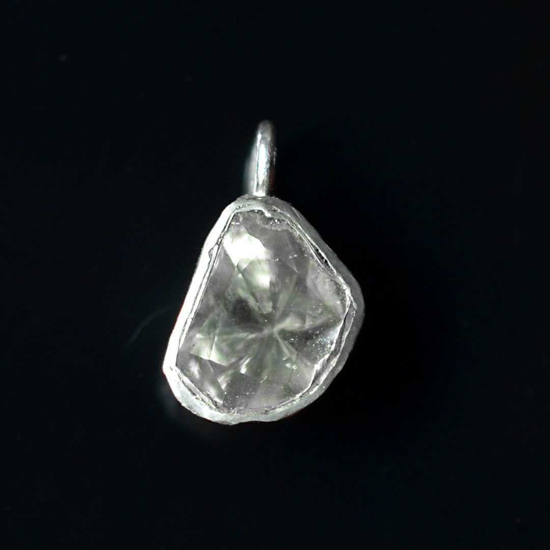 Natural Polki Diamond Necklace Diamond Silver Pendant Necklace Handmade ...