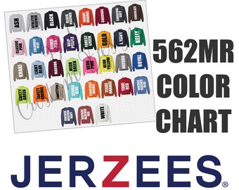 Jerzees Color Chart - Etsy