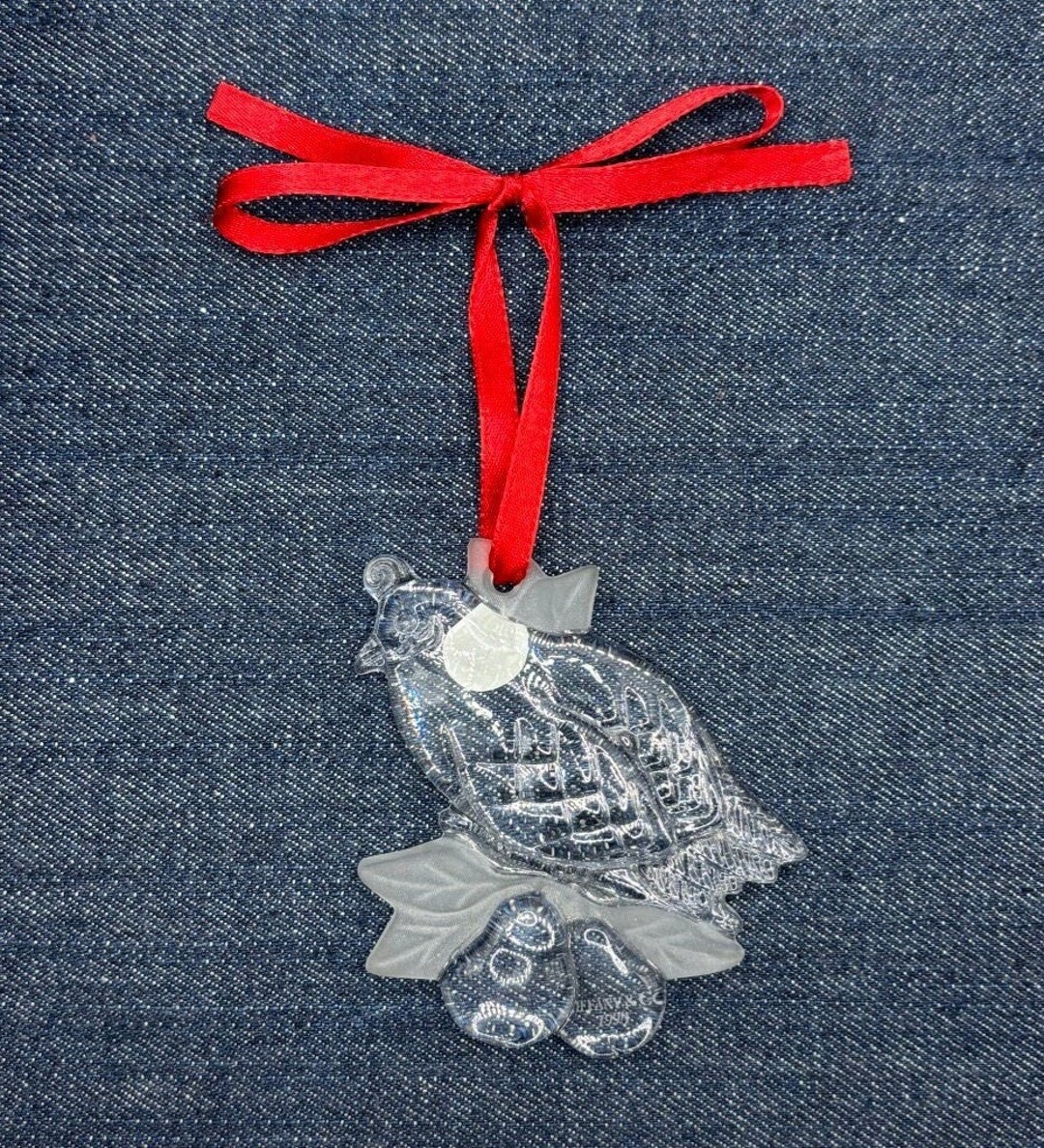 Tiffany & Co. Christmas Ornament Crystal Partridge in Pear Tree Retired ...
