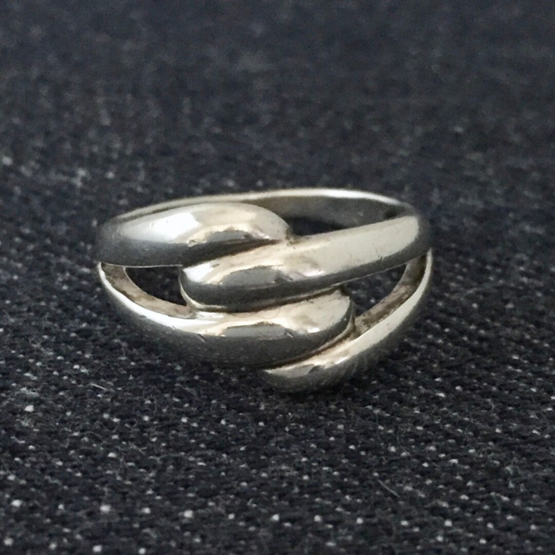 Vintage Sterling Silver Bypass Ring Sz 7.5 - Etsy