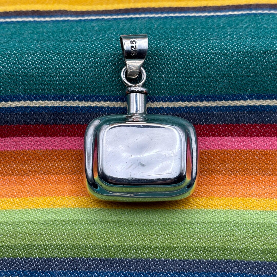 Vintage Sterling Silver Mexican Perfume Flask Pendant - Etsy