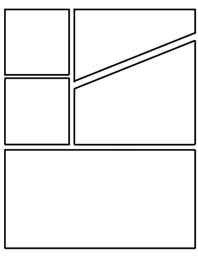 Blank Comic Strip Pages for Drawing and Sticker Sheet - Etsy