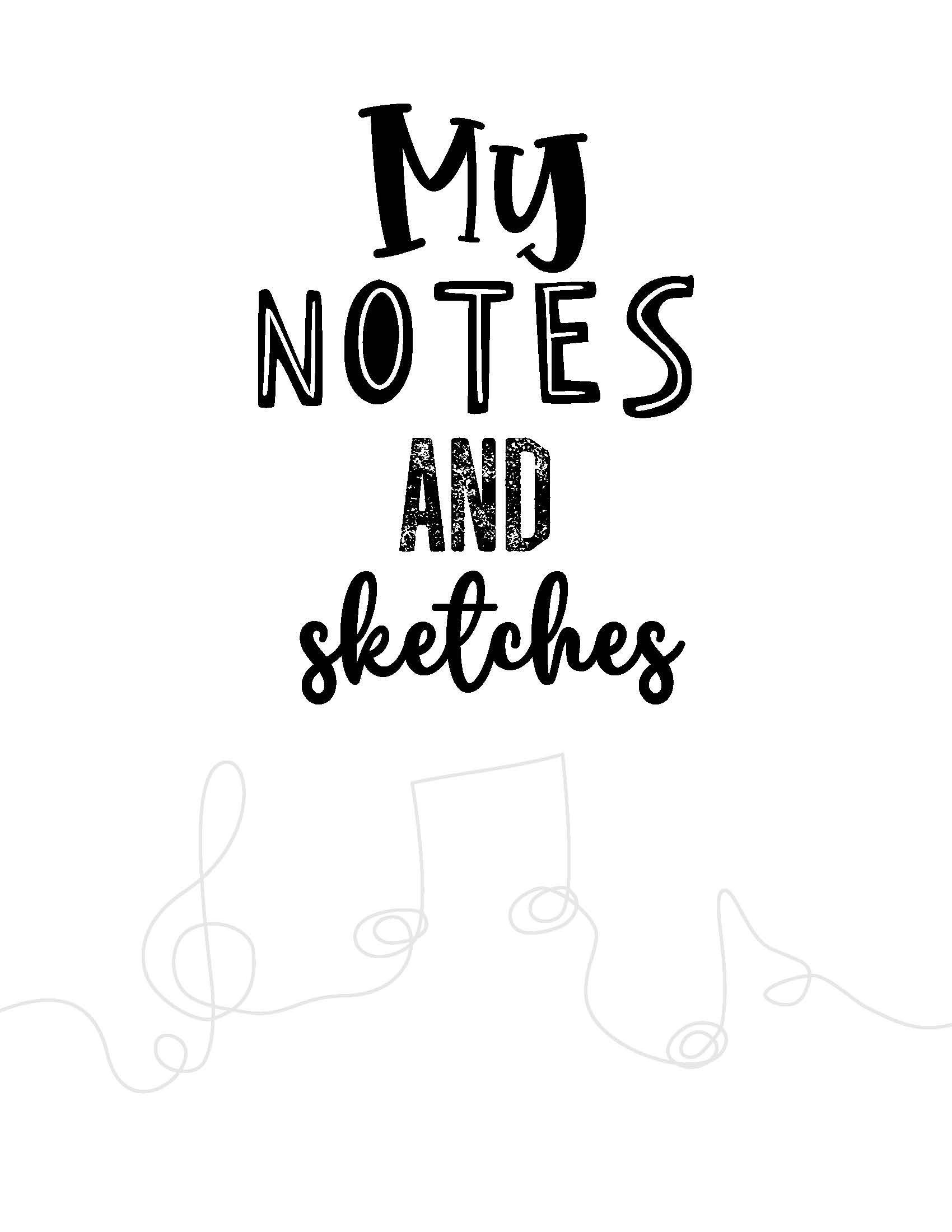 Music Themed Paper 100 Printable Pages With Different Music Images. - Etsy