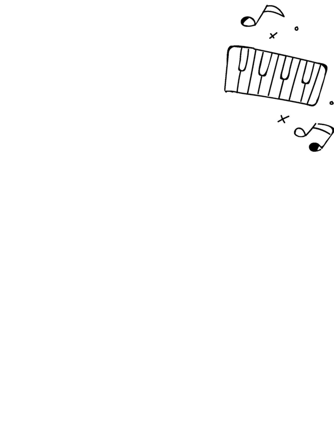 Music Themed Paper 100 Printable Pages With Different Music Images. - Etsy