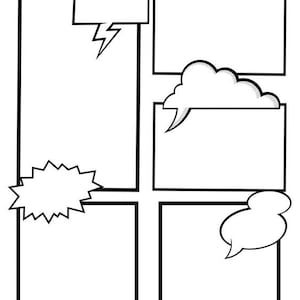 Plantilla de cómic en blanco para niños y adultos - Etsy México