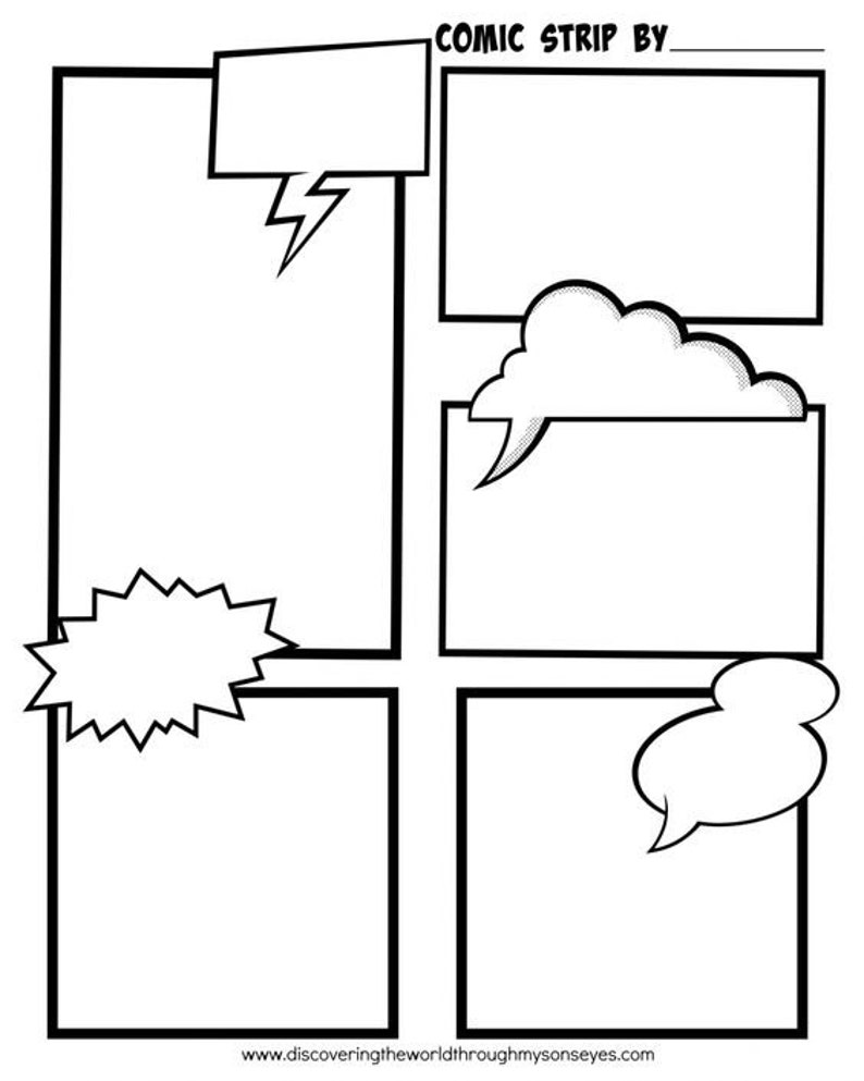 Plantilla de cómic en blanco para niños y adultos - Etsy México