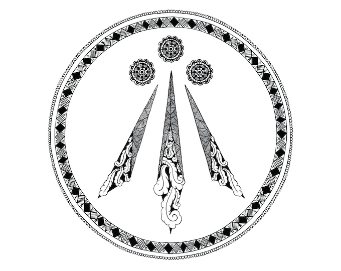 A3 Print Awen Symbol & Definition Wall Art Irish Print Celtic Art Irish ...