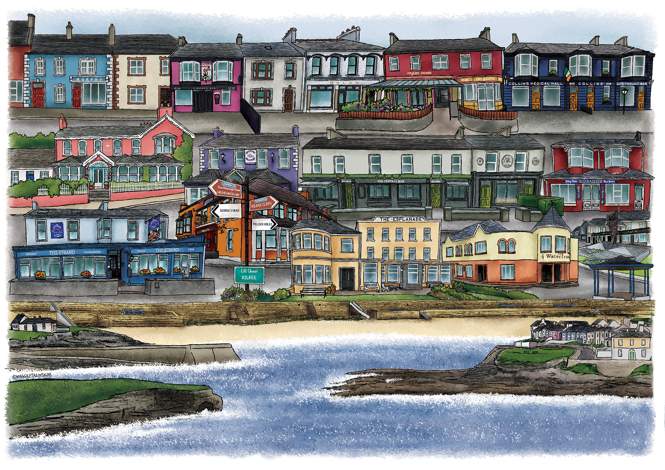 A3 Landmarks of Kilkee, Co. Clare - Ireland - Irish Towns - Irish ...
